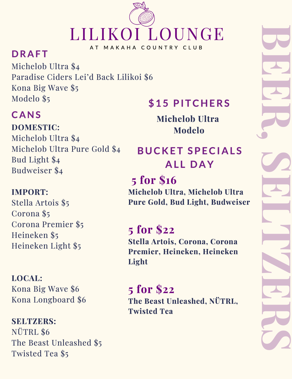 Food & Beverage - Makaha Valley Country Club